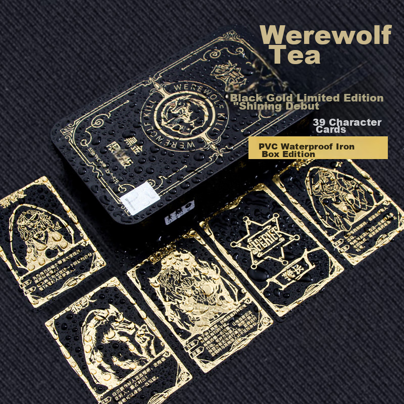 Wolf Hunt Card Game Board Game, Dark Gold Premium Edition, Complete Set of Wolf Hunt, 2025 Dark Night, Please Close Your Eyes And Kill, Game Set