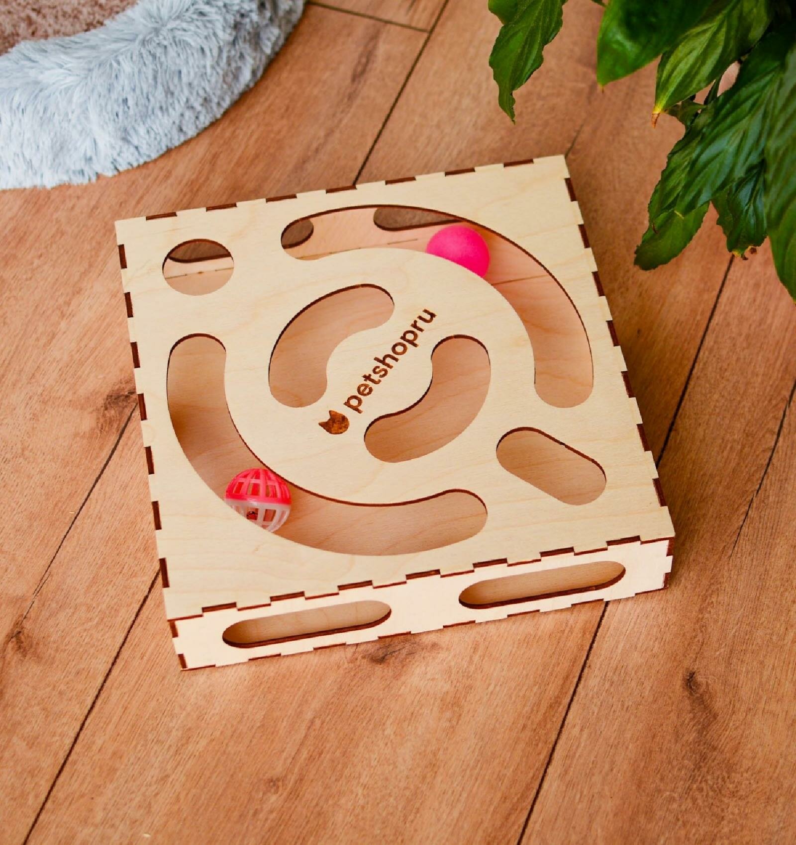 PETSHOP Игрушка для кошек интерактивная с шариками "Док", 29х29х6 см