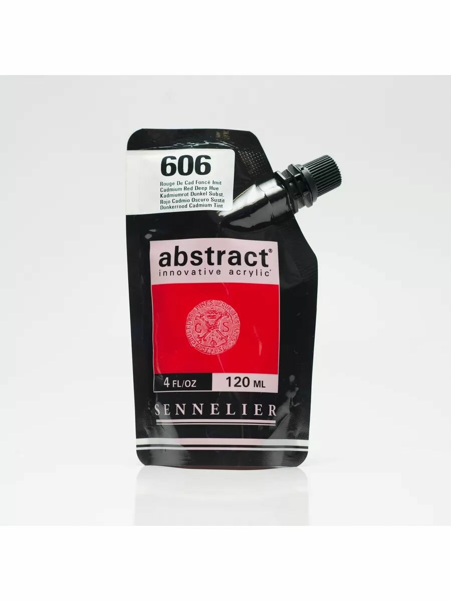 Краска акриловая Sennelier Abstract, 120 мл, кадмий красный темный (а)
