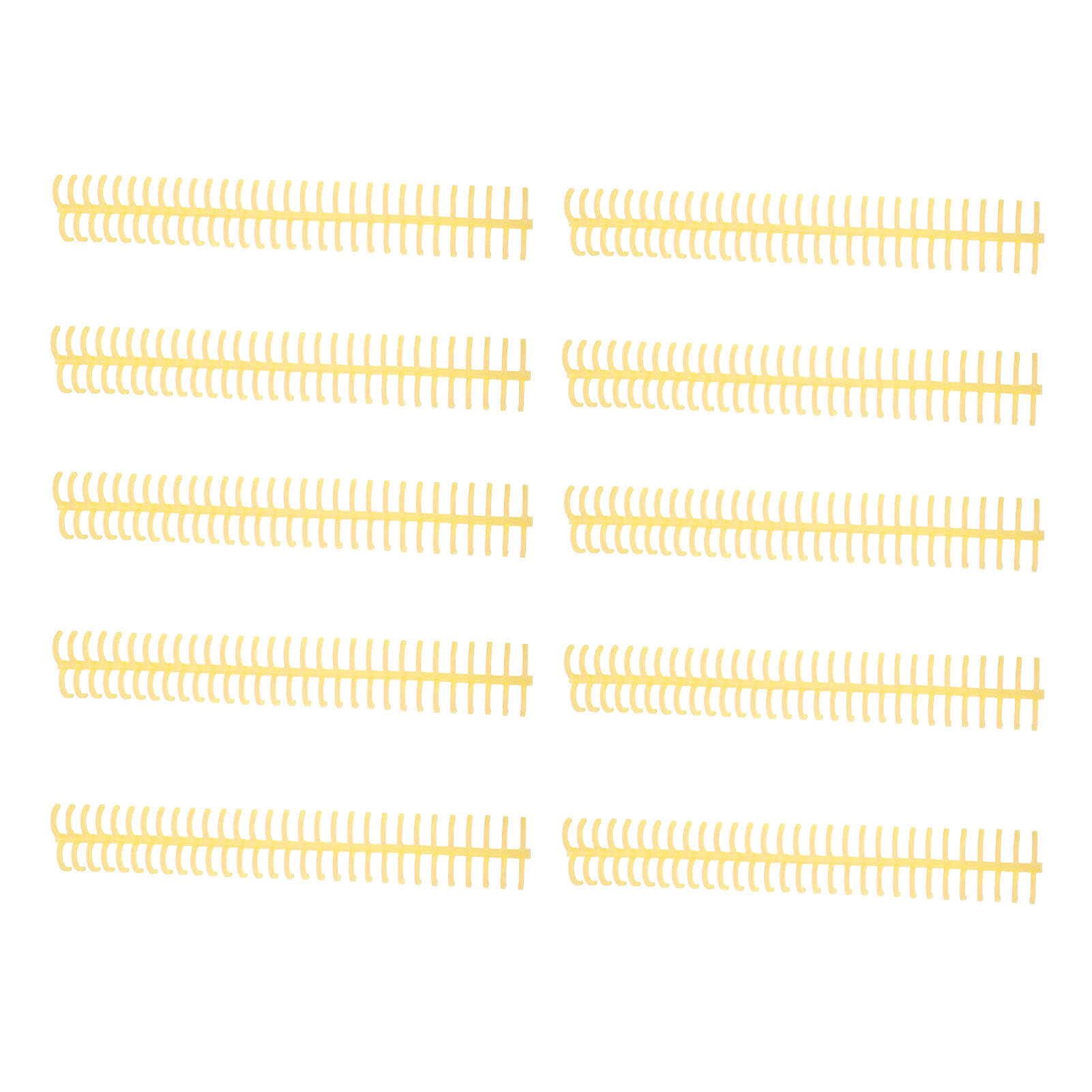 10 шт. спиральная катушка для переплета, емкость 130 листов, гребень для позвоночника, 30 отверстий, диаметр 16 мм, набор, желтый