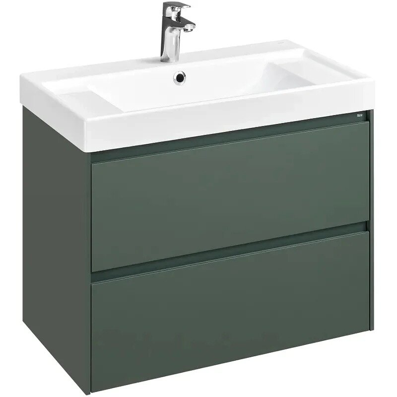 Тумба с раковиной Roca Ona 80 зеленая матовая