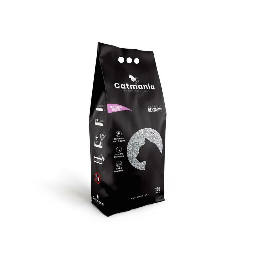 Наполнитель комкующийся Catmania Babypowder для кошачьего туалет с ароматом детской присыпки 10 л