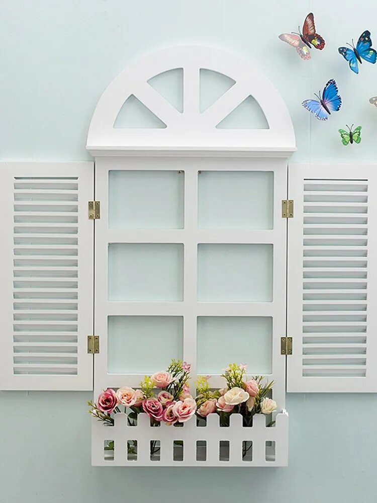 Фальш-окно "Венецианское зеркало", древесно-полимерная плита, 74х80 см