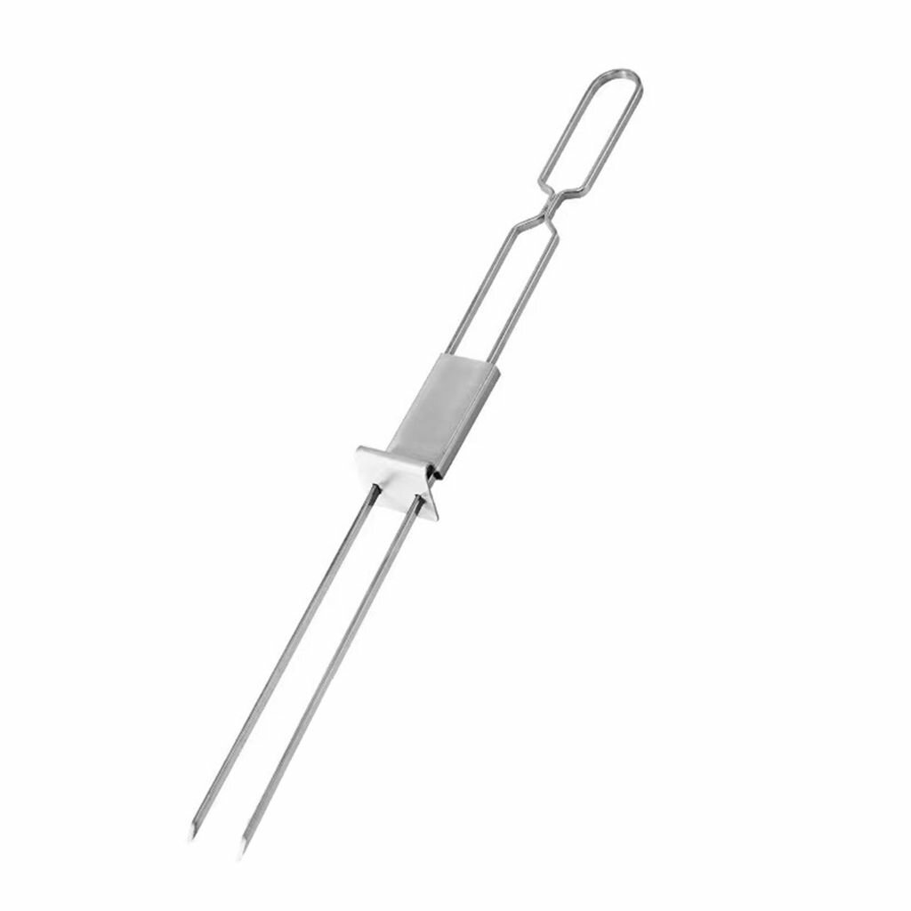 Шампуры из нержавеющей стали на 2 обугленных куска