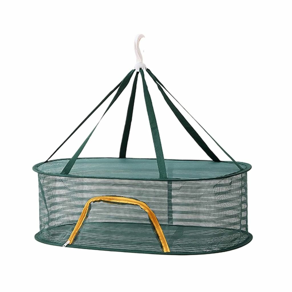 Дышащая полиэстеровая подвесная сетка с крючком для сушки овощей и рыбы