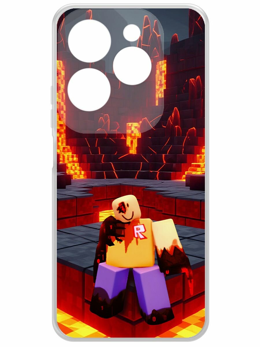 Чехол-накладка Krutoff Clear Case Roblox-Форсакен Джон Доу (Forsaken John Doe) для INFINIX Hot 40