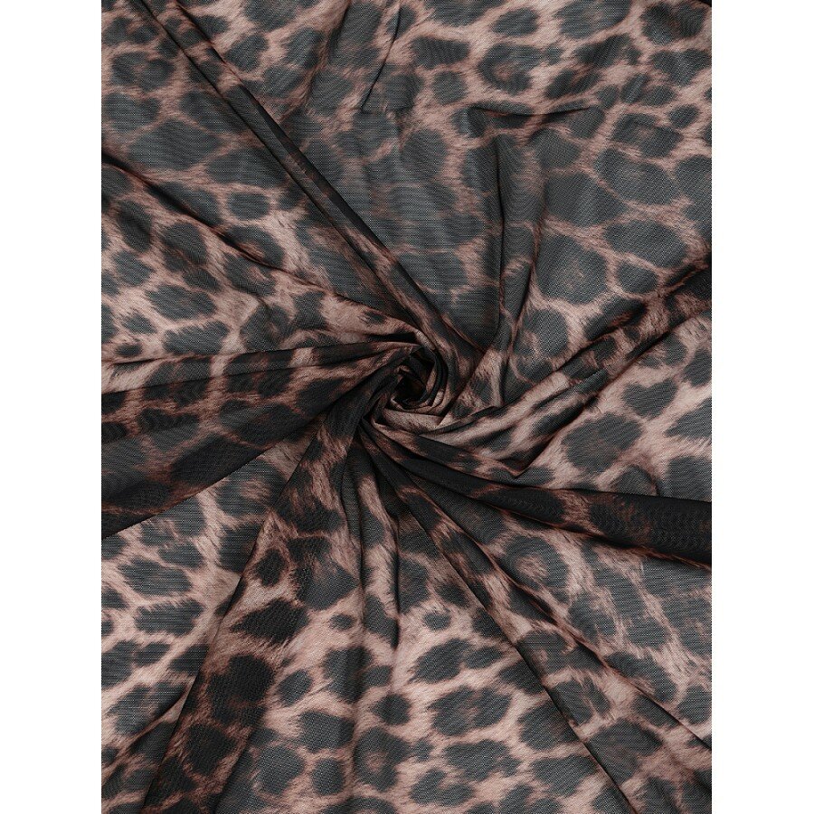 Сетка эластичная TBY.025816 115г/м² принт Леопард ш.160см уп.3м