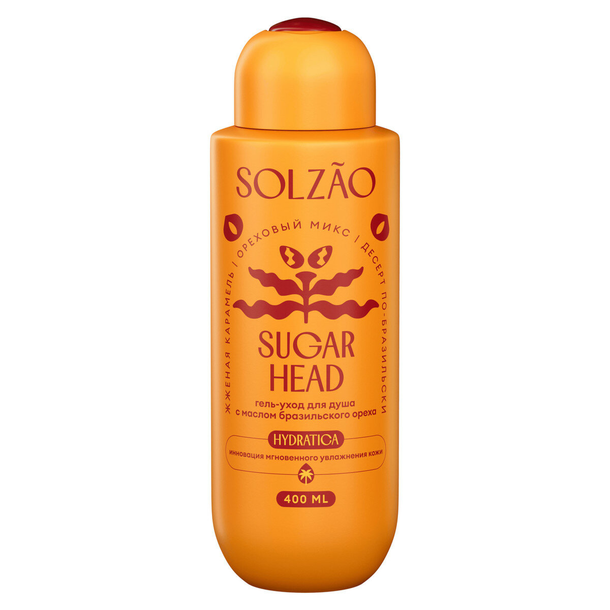 Гель-уход для душа Solzao Sugar Head с маслом бразильского ореха, 400мл