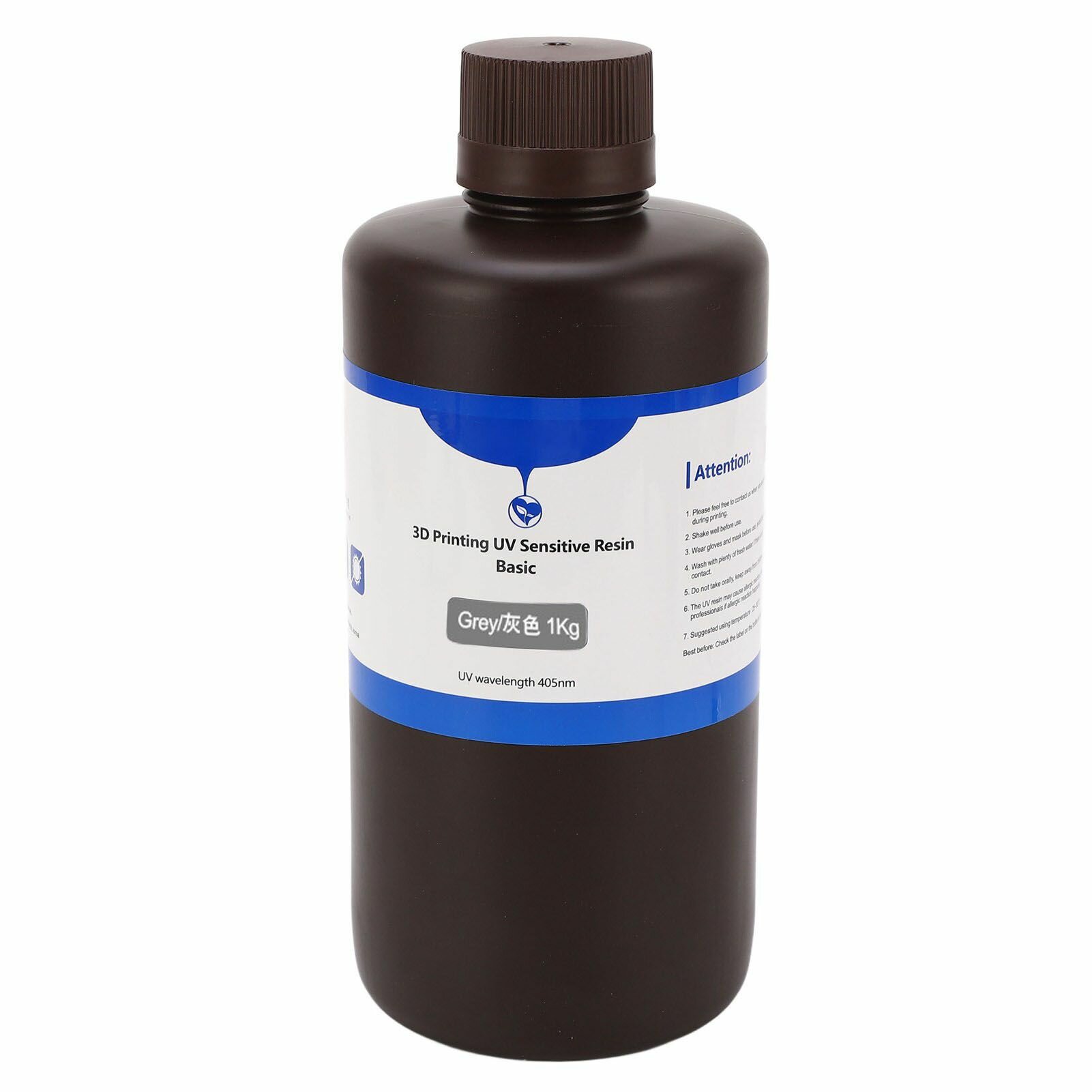 Смола для 3D-печати, серая, 2,2 фунта, 405 нм, быстрая полимеризация,