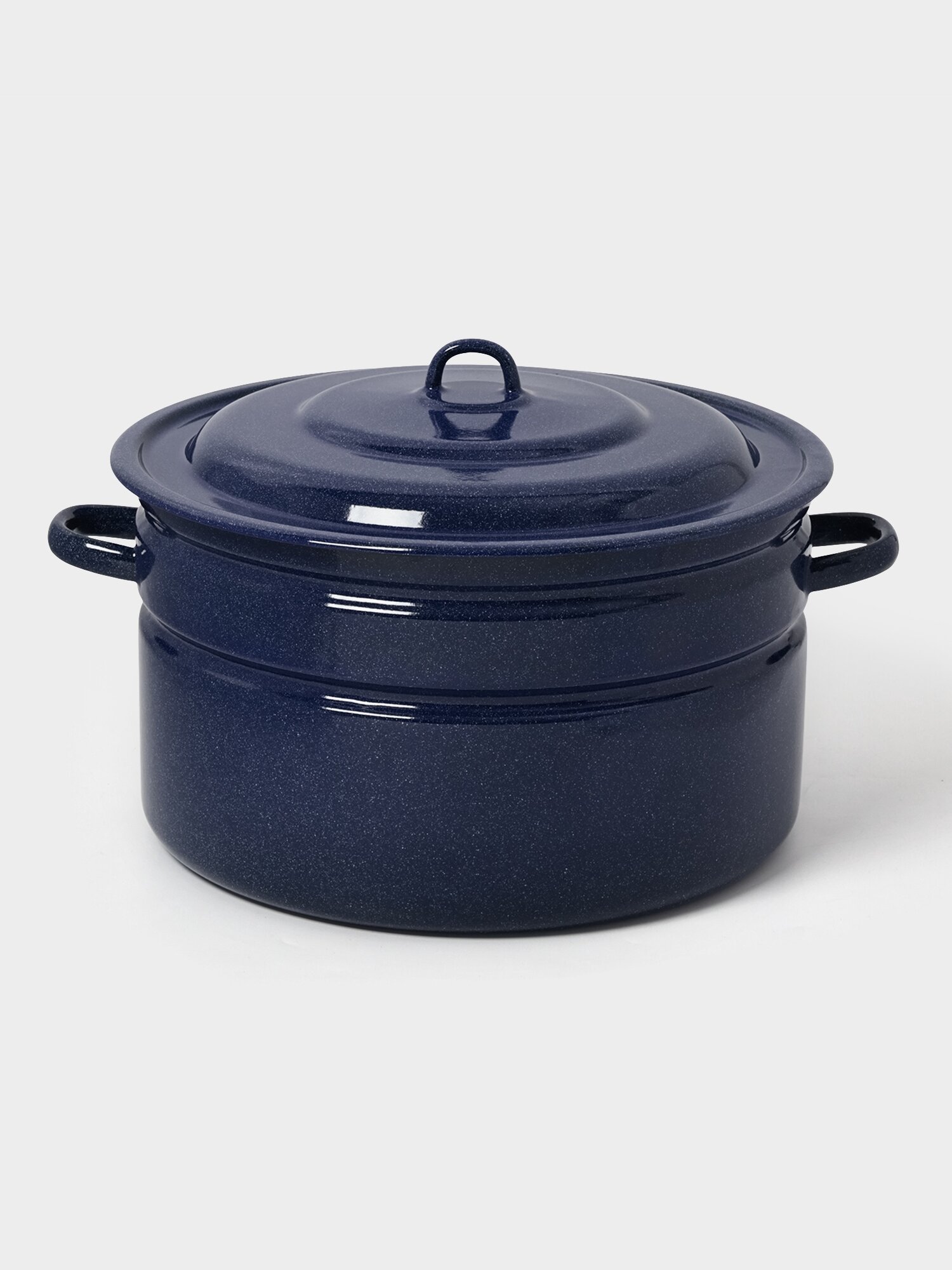 Бак эмалированный для готовки, объем 20 л, без декора, цвет синий