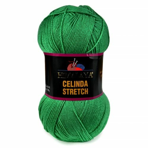 Пряжа Himalaya Celinda stretch 212-32 (1 моток 100г/430м) зелёный