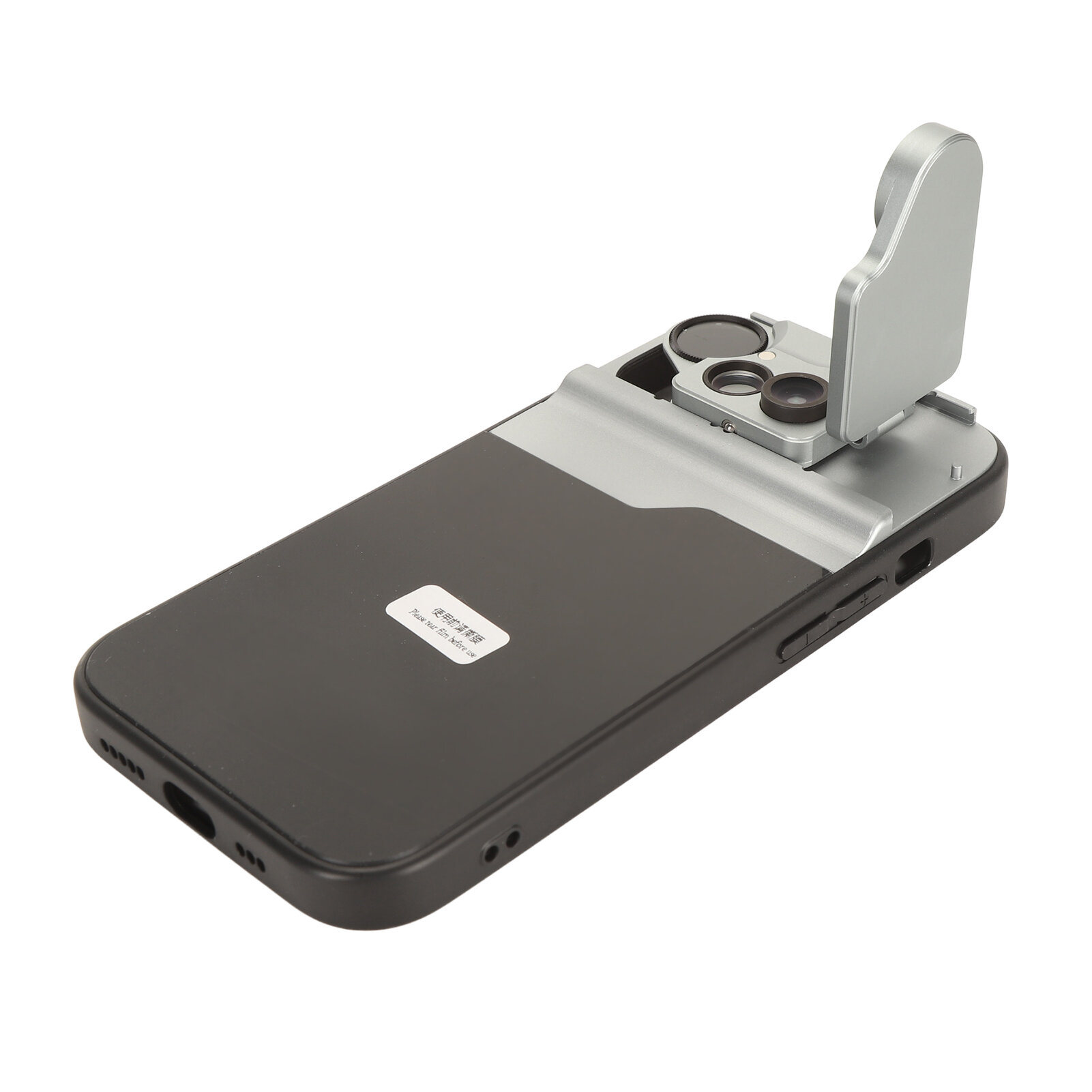 Комплект чехла с объективами 3 в 1 для iPhone 15: макро, рыбий глаз и CPL объективы для съемки,