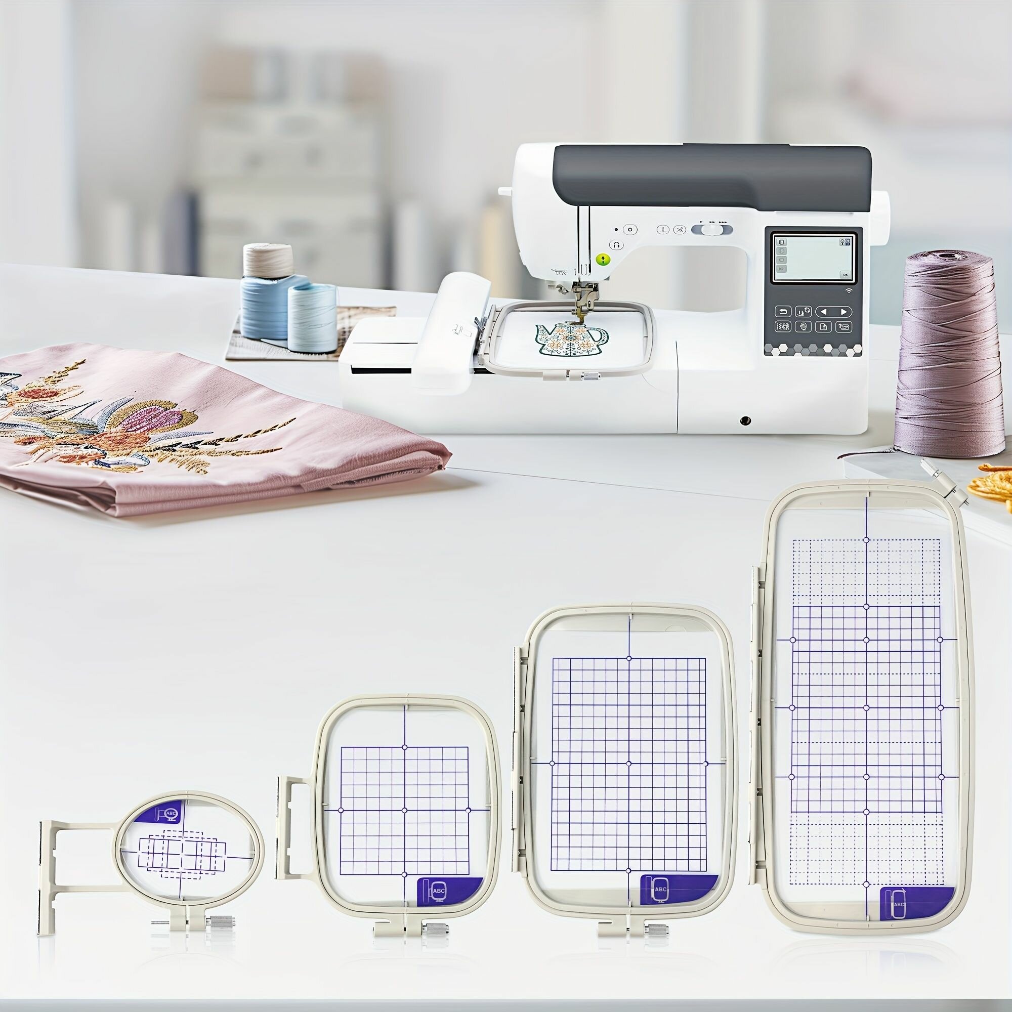 Набор пялец 4 в 1 для вышивальных машин Brother PE900 PE800 SE2000 SE1900 PE770 780D PE700 PC6500 1250 700 700Ell 750E 1000 1200 1250 PC8500 PC6500