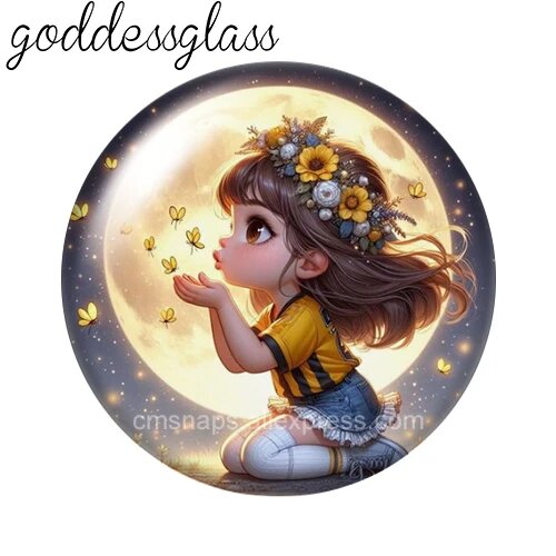 Круглые стеклянные кабошоны Goddessglass 10 шт, 12/18/20/25 мм 12mm, ZB2075-06