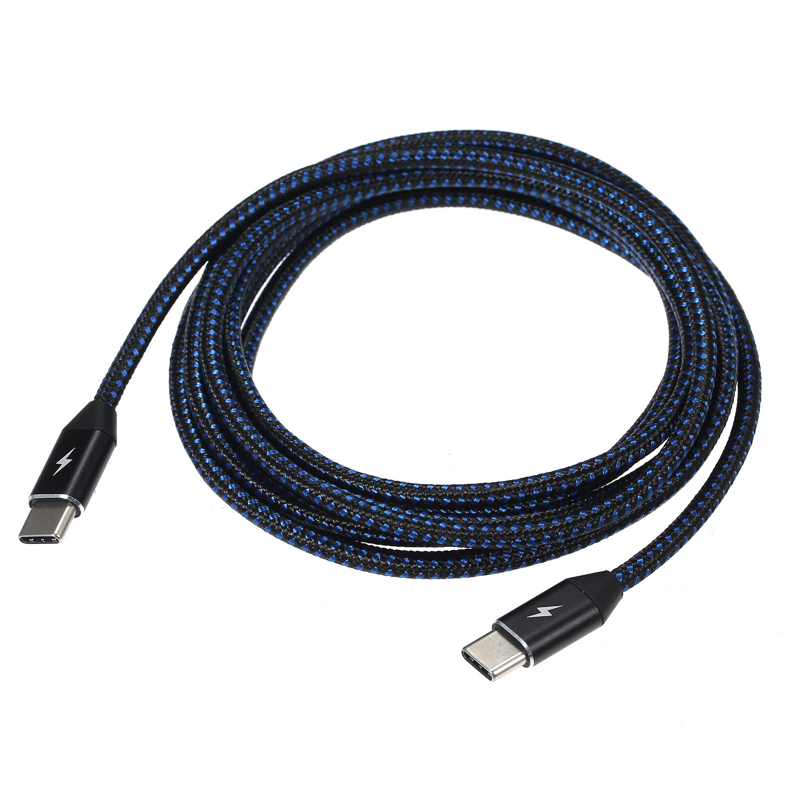 Кабель USB Type-C Type-C Публичный-Публичный Плетеный для передачи данных и зарядки, Версия 3.1, Скорость передачи данных до 10Gbps, Цвет: Черный, Серый (выбор), Длина кабеля: 0.25м/0.82фут, 1м/3.28фут, 2м/6.56фут (выбор), Вес упаковки: 12г/0.42унции,