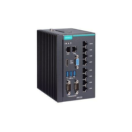 Микрокомпьютер MOXA DRP-C100-C7-8L-T DIN-rail type, Core i7-1185G7E,8GB DDR4, COMx2, LANx10, USB 3.0x3, VGA+HDMI,12/24 VDC