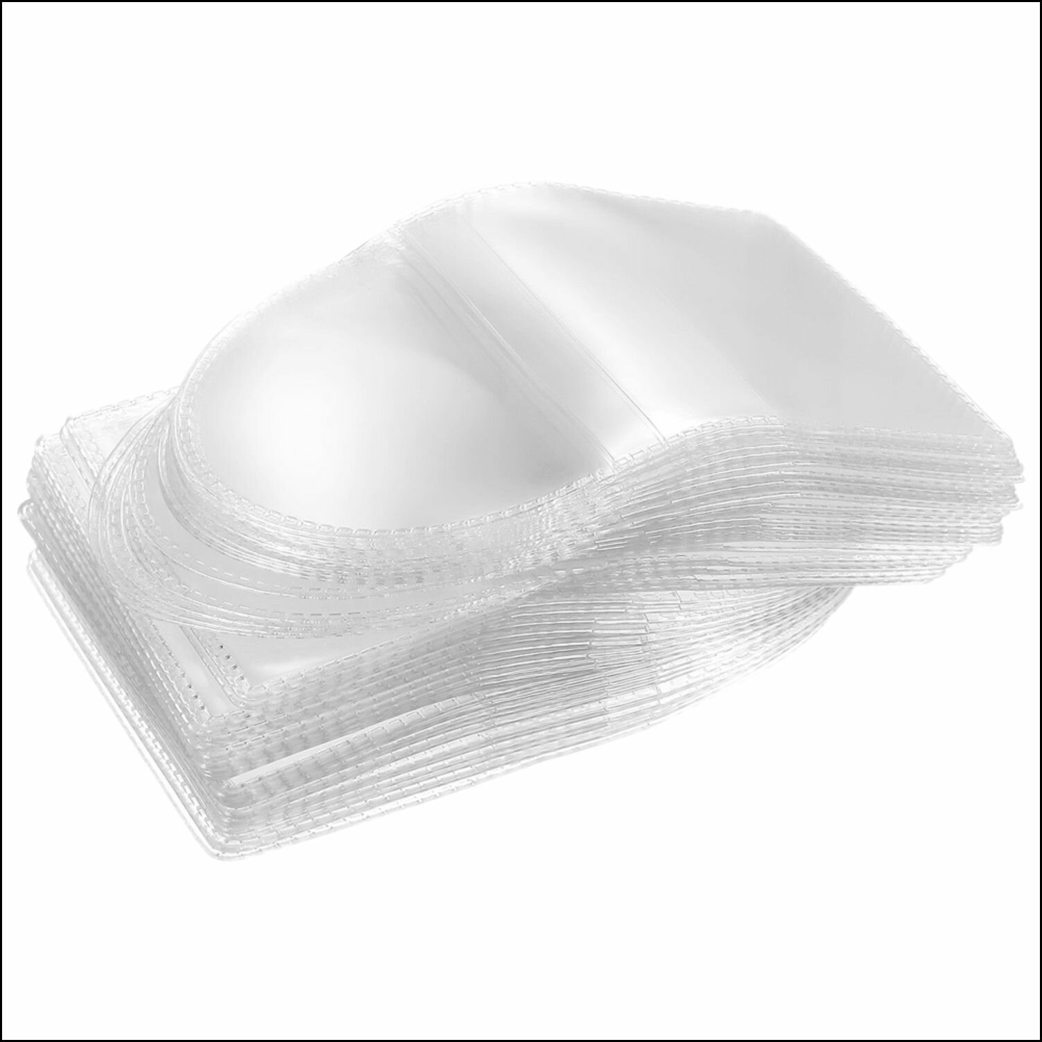 Многофункциональные Прозрачные Чехлы Для Монет И Ювелирных Изделий 50 Штук Размер 5.50X5.20X0.05Cm