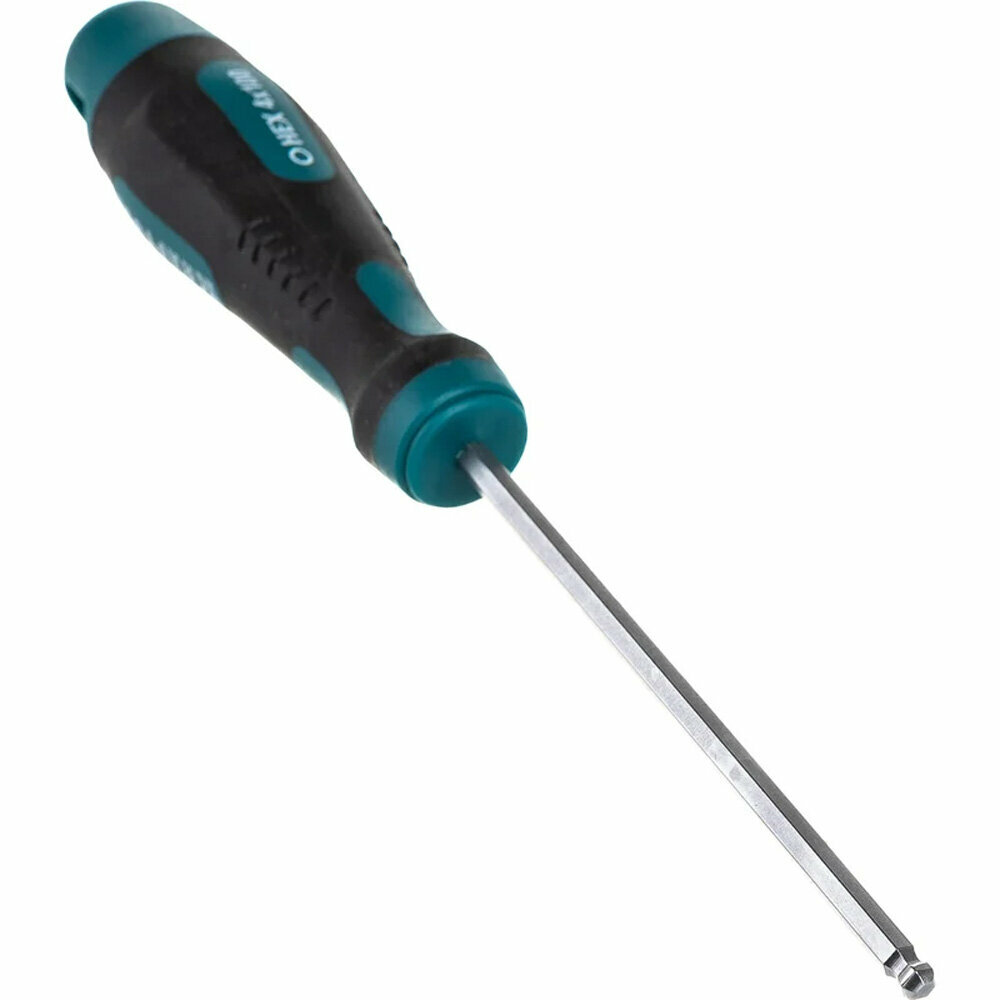 Набор Отвертка KRAFTOOL Cr-Mo-V сталь, двухкомпонентная противоскользящая рукоятка, HEX, №4x100 мм {250075-4-100} (2 шт)