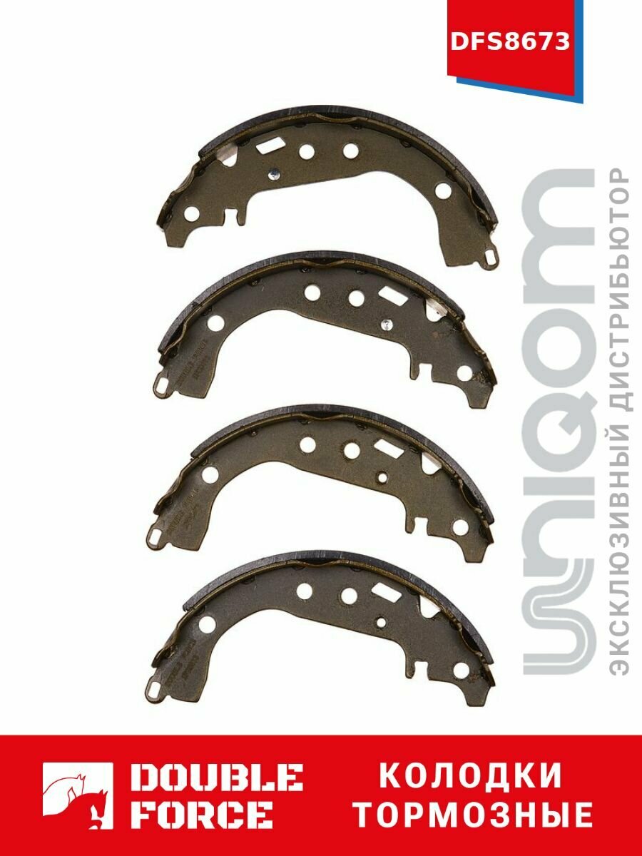 Колодки тормозные задние барабанные TOYOTA ALLEX 2001-06, ALLION 2001 -, BB 2000-05, BELTA 2005-12, COROLLA 2000 -, FUNCARGO 1999-05, ist 2002-07, OPA 2000 - Double Force DFS8673