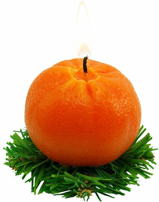 Восковая свеча "Мандарин"