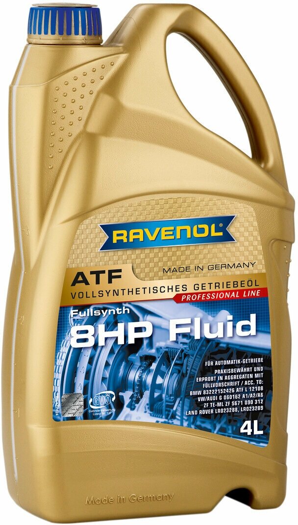 Трансмиссионное масло RAVENOL ATF 8 HP Fluid (4л) new
