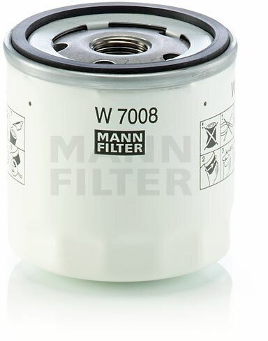 Фильтр масляный MANN W7008 VOLVO C30/V40/FORD FIESTA/FOCUS/MONDEO/GALAXY/MAZDA 2 03-