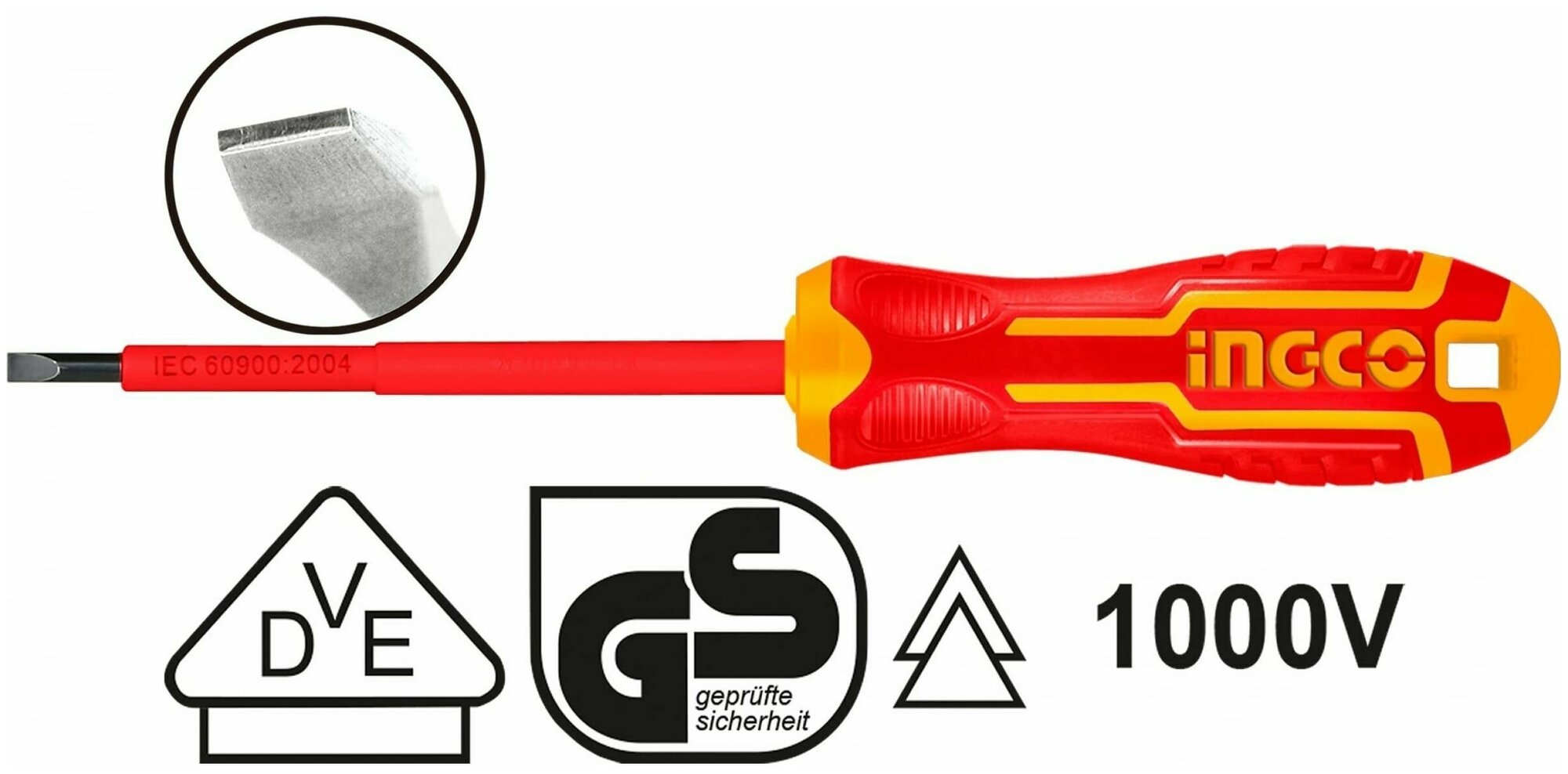 Отвертка диэлектрическая SL5 x 125 INGCO INDUSTRIA HISD815125