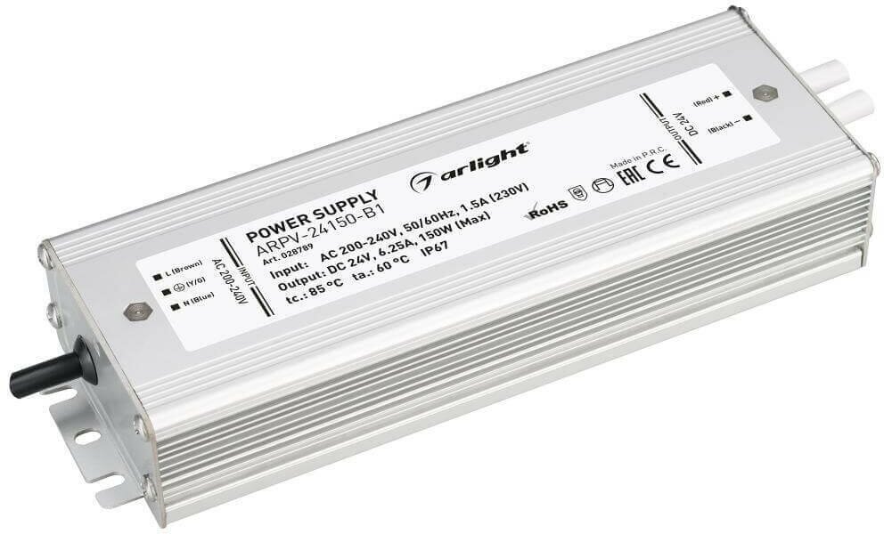 Блок питания Arlight ARPV-24150-B1 24V 150W IP66 6,3A 028789