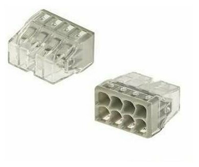 2273-208, Клемма 8 контактная, компактная, 0.5-2.5 кв. мм без пасты / 2штуки