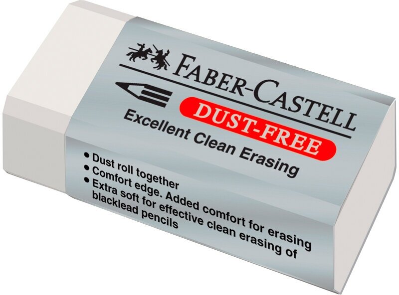 30 шт. Ластик Faber-Castell "Dust Free", прямоугольный, картонный футляр, 41*18,5*11,5мм