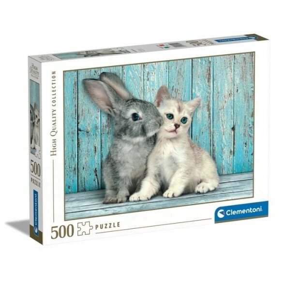 Пазл Clementoni 500 Котенок и кролик, арт.35004
