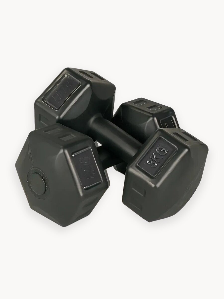 Гантели неразборные 6 кг, гексагональной формы , комплект 2шт по 3 кг, Турция