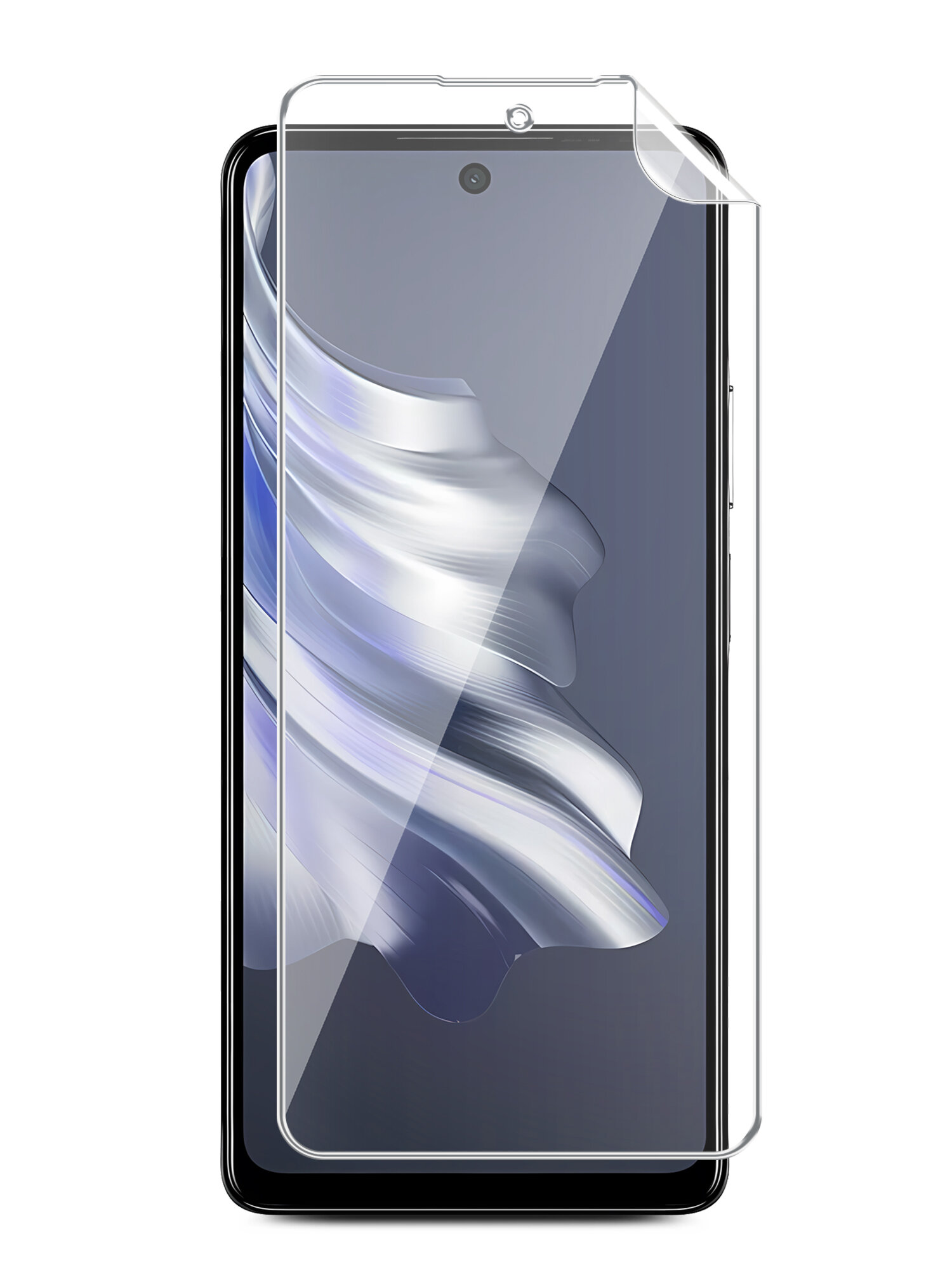 Защитная пленка для Tecno Spark 20 Pro (Техно Спарк 20 Про) на Экран прозрачная гидрогелевая силиконовая клеевая основа полноклеевая, Miuko