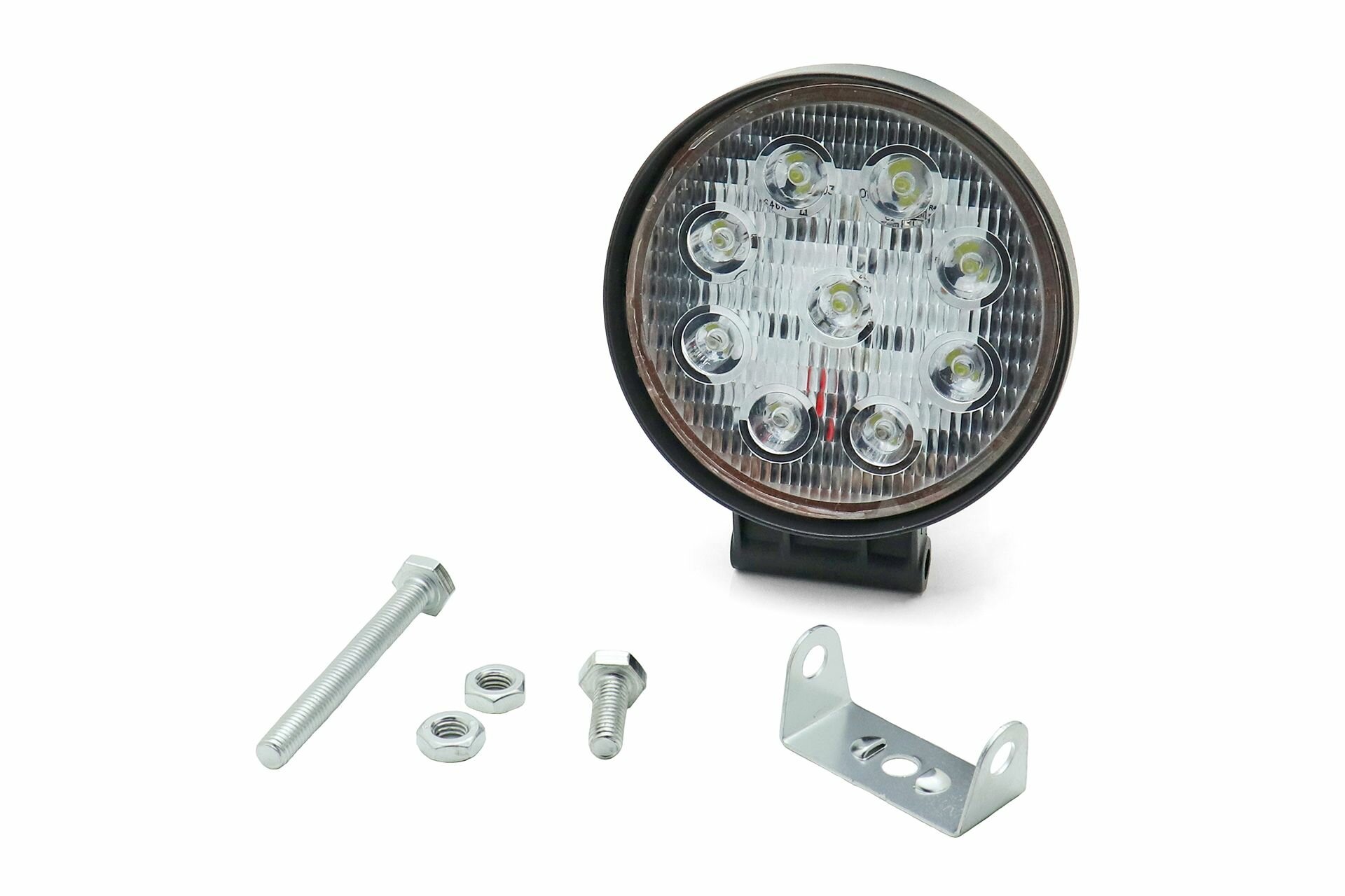 Фара светодиодная 27W 9 диодов SMD, 55мм круг. мет. корпус, дальний свет (Spot)