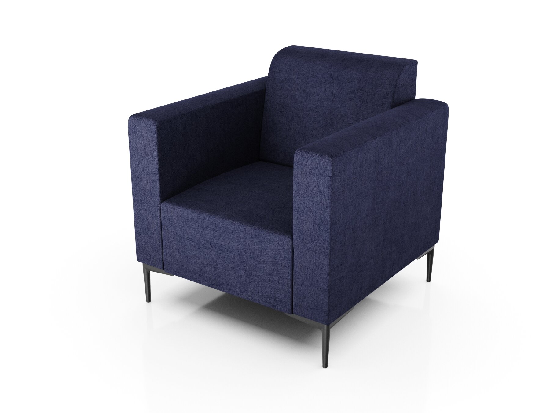 Кресло Arsko Ник Textile, синее, рогожка мягкое, для кафе и бара, в офис, для кухни, на ножках, скандинавский лофт