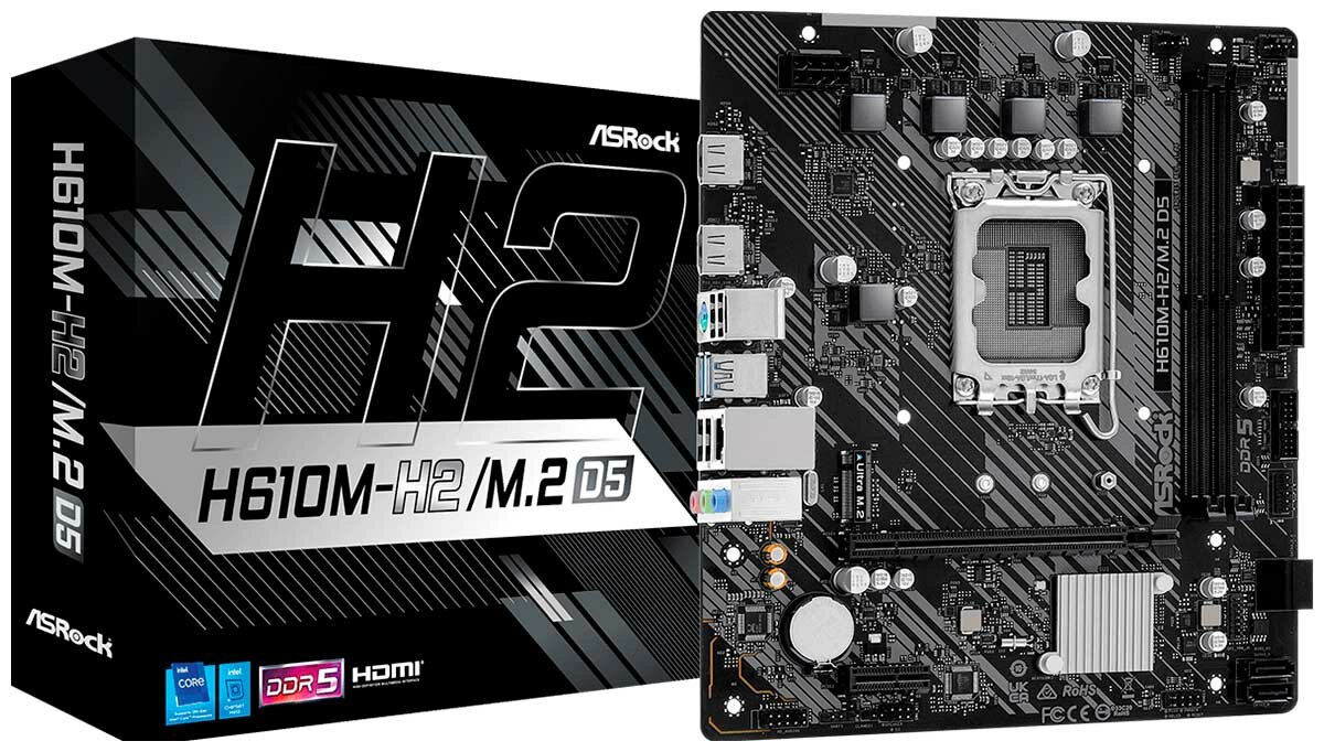 Материнская плата Asrock H610M-H2/M.2 D5 (LGA1700, mATX)