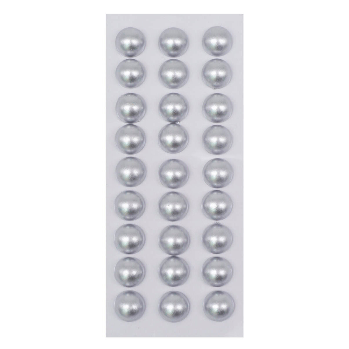 Декоративные наклейки 'Жемчуг', 10 мм, 27 шт, Astra&Craft (Z57 серебро)