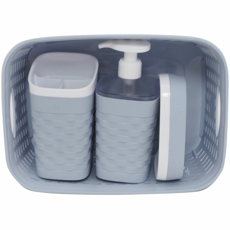 Набор для ванной комнаты, 4 предмета "REEF", С83540, С83531