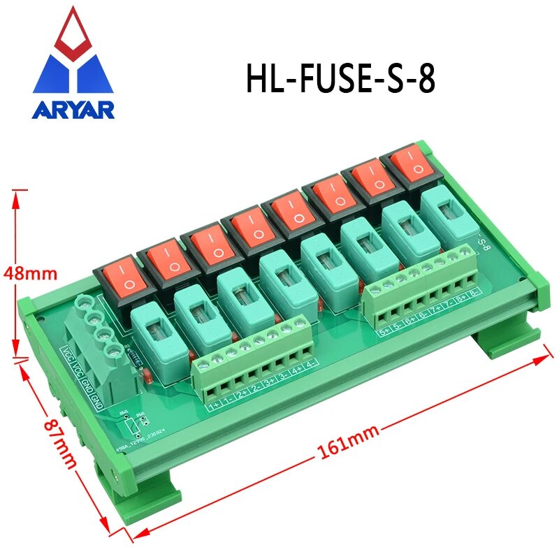Переключатель ARYAR HL-Fuse-S-N для DIN-рейки HL-FUSE-S-8