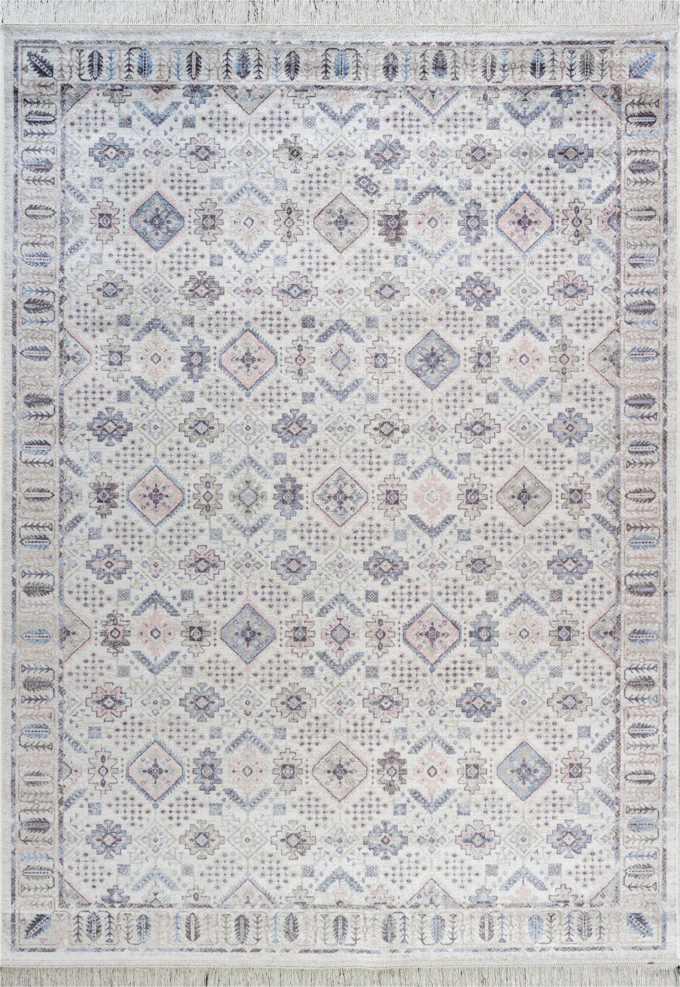 Ковер 1,35 на 1,95 Livante (Ragolle) из бельгии. 60% Вискоза+40% Хлопок. Тонкий, разноцветный, неоклассический