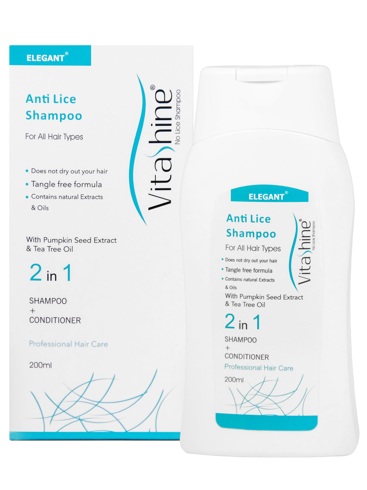 Шампунь-кондиционер Vitashine от вшей для всех типов волос, 200 мл