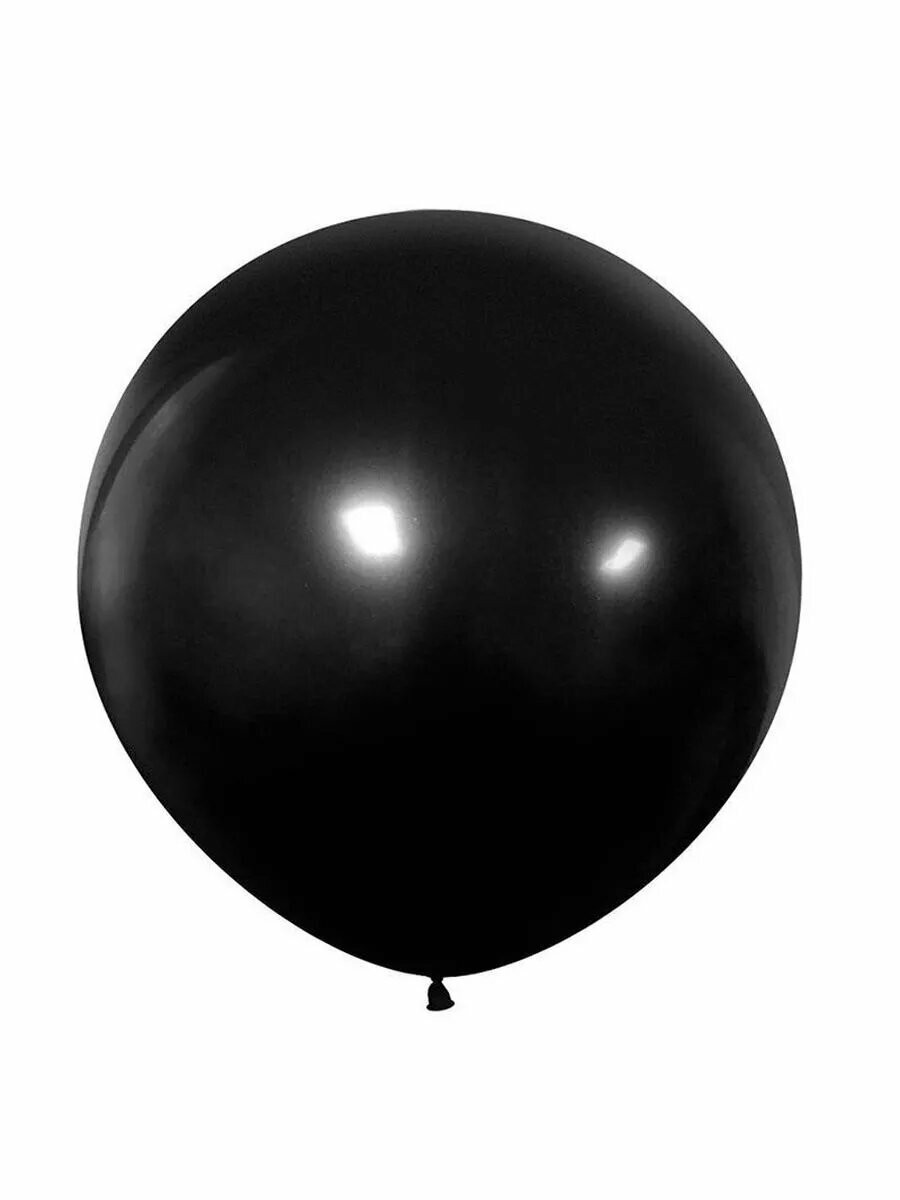 Черный, Пастель / Black, латексный шар (24"/60 см ) 10 шт. / DECOBAL, Вьетнам