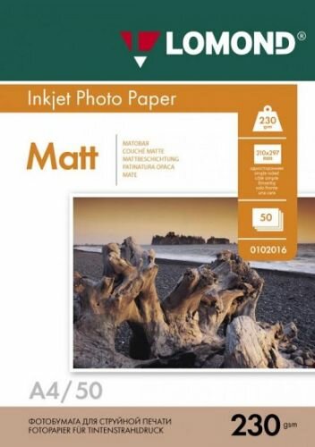 Бумага Lomond 0102016 A4 матовая, 230г/м2, 50 листов