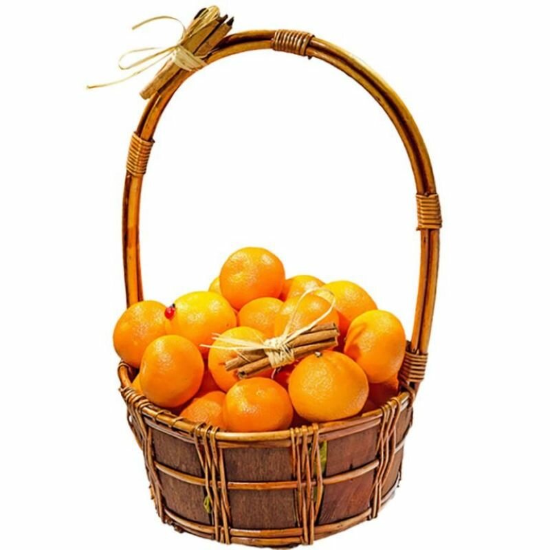 Фруктовая корзина с мандаринами 2кг 1шт.