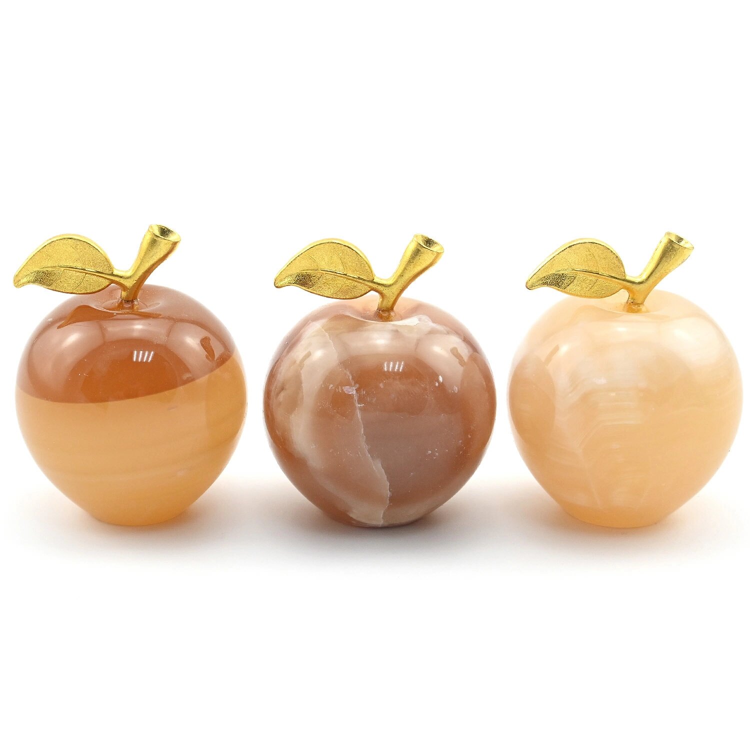 Яблоко из оникса желтого 50*50*60мм .