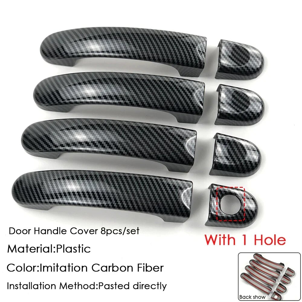 Для Volkswagen VW Touran MK1 Caddy Multivan Transporter T5 T6 Caravelle 1 Hole Handle Carbon