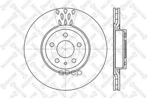 Диск тормозной передний! Alfa Romeo 156/164 2.0-3.2 97> Stellox арт. 60209925VSX