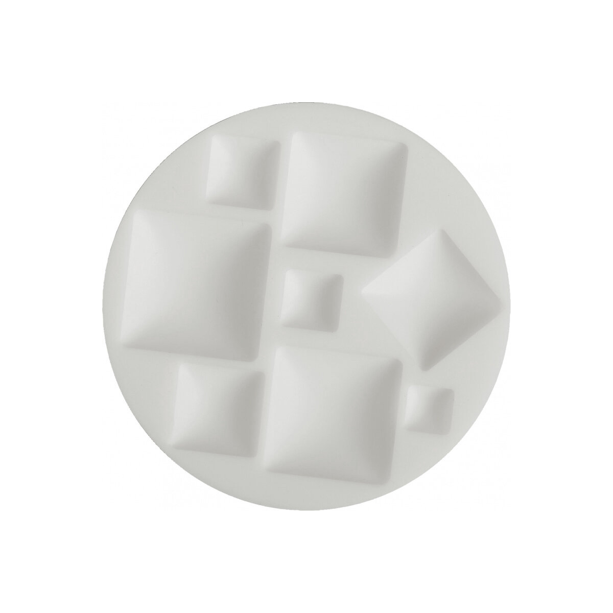 Молд силиконовый для шоколада, воска, мыла, гипса и эпоксидной смолы 'Квадратные кабошоны', 7 см, Cernit