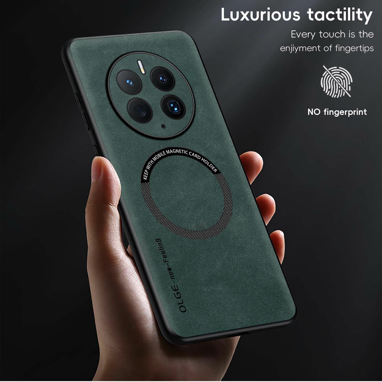 Чехол на Huawei Mate 50 Pro (Хуавей Мате 50 Про) Роскошная кожа противоударный