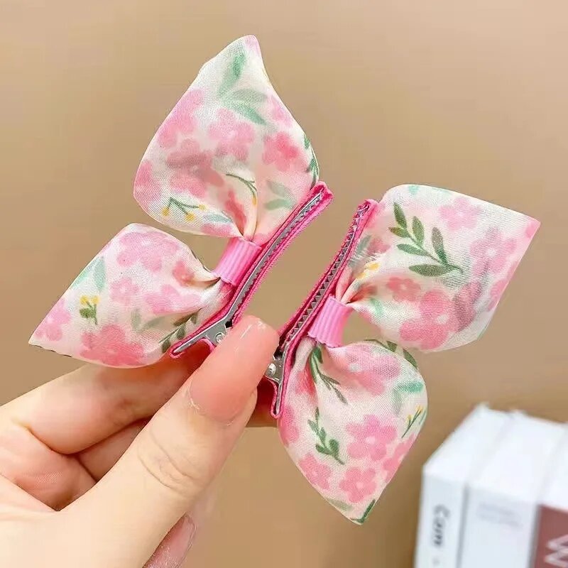 Заколки для волос детские, розовые, 2 шт. (Color: Розовый, Color: 7)